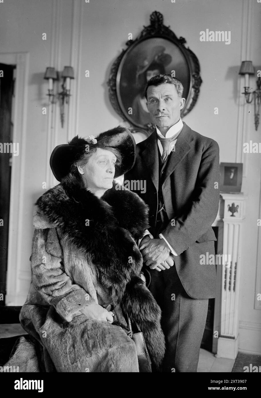 H.Y. Braddon & wife, 1918. Shows Sir Henry Yule Braddon (1863-1955), an ...