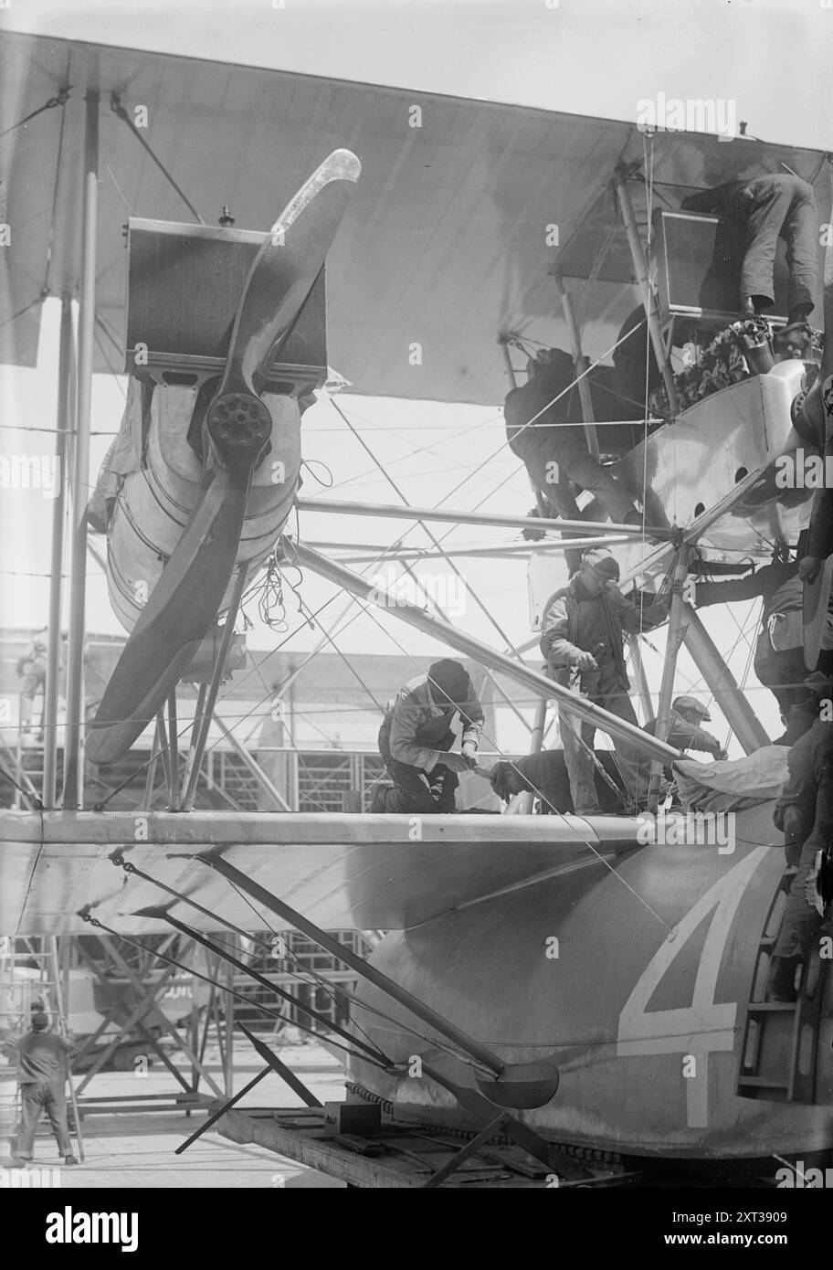 NC-4, 1919. Shows the NC-4 Curtiss NC flying boat airplane which was ...