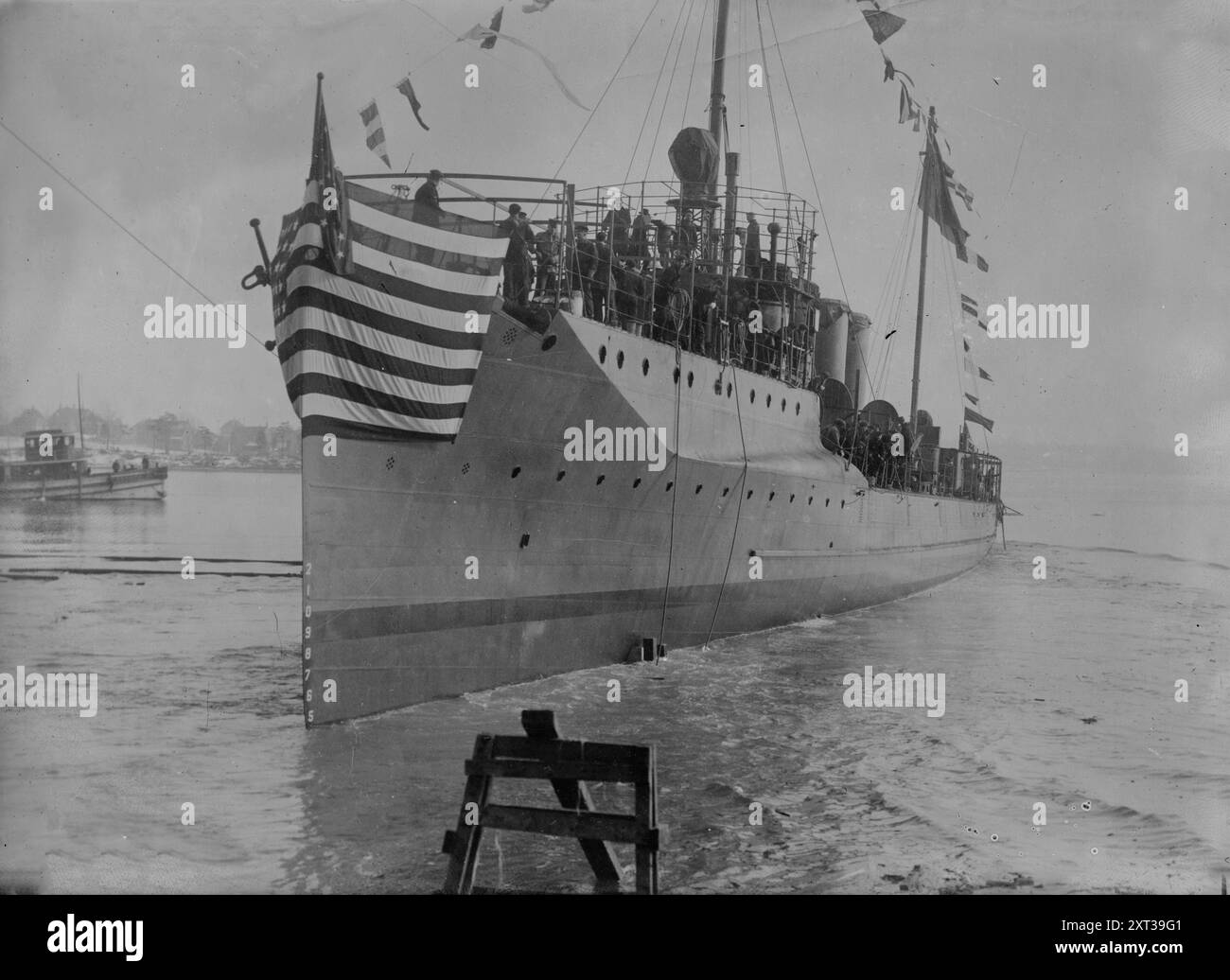 CUSHING, between c1910 and c1915. Shows the O'Brien class destoyer, the ...