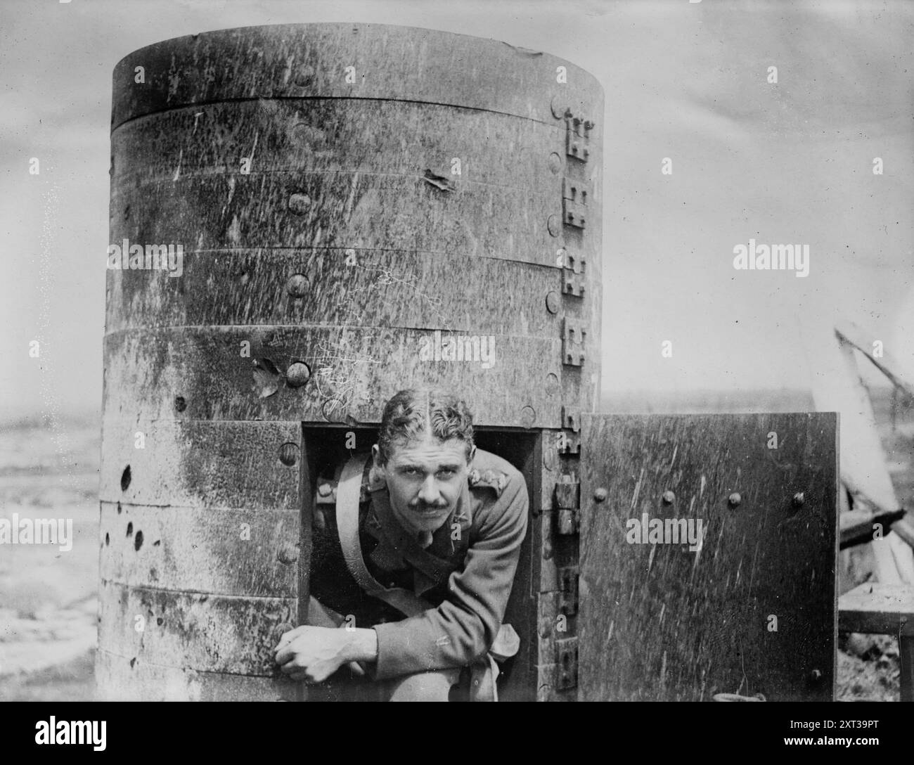 Captured armored observation tank of Germans, between c1915 and c1920 ...
