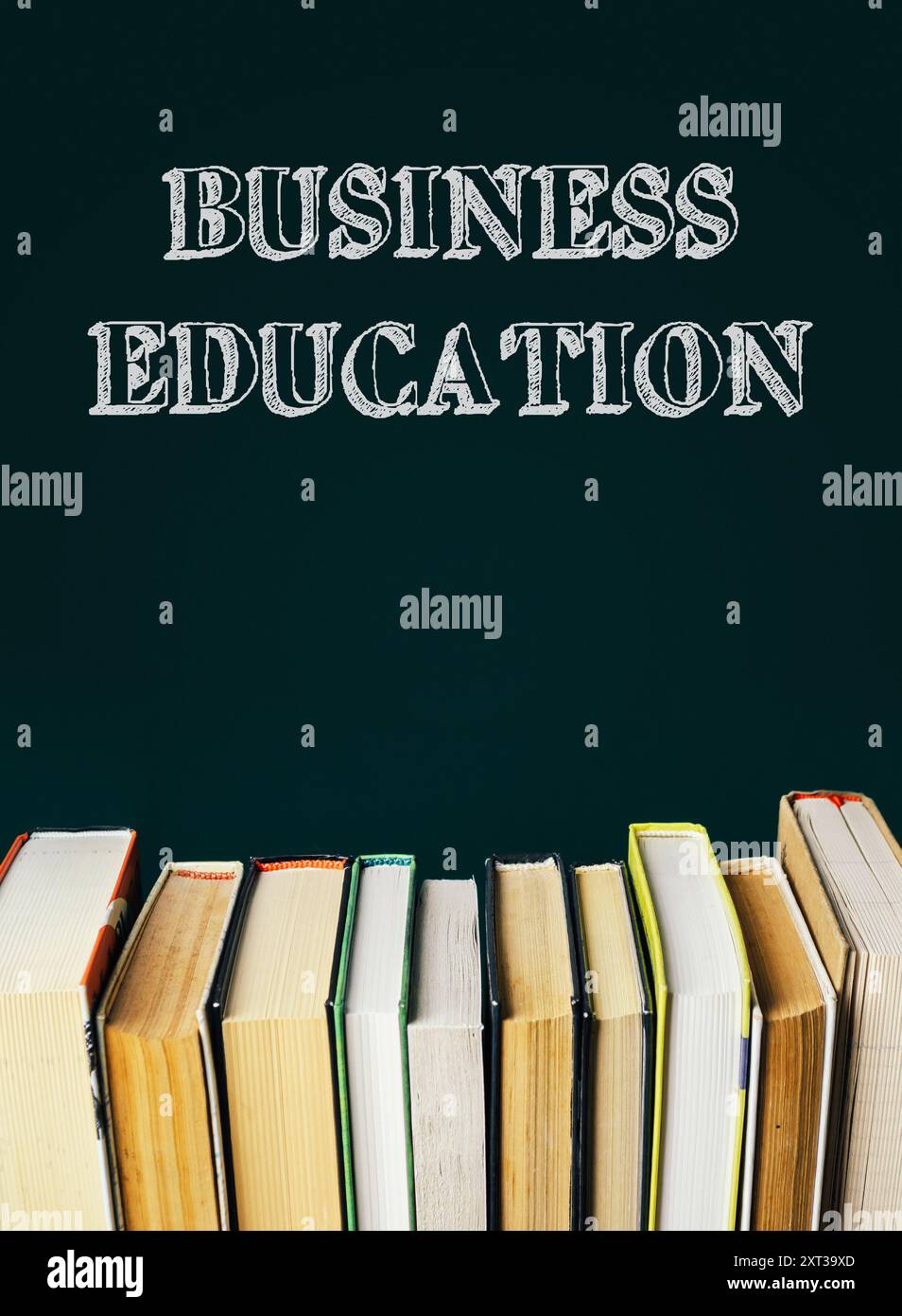 Business education is a collection of books stacked on top of each ...