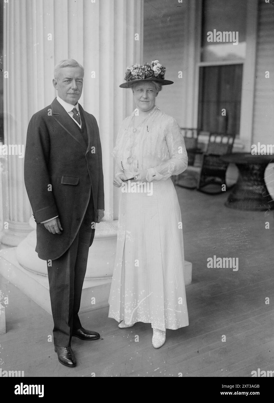 Robert Lansing & wife, between c1915 and c1920. Shows Robert Lansing ...