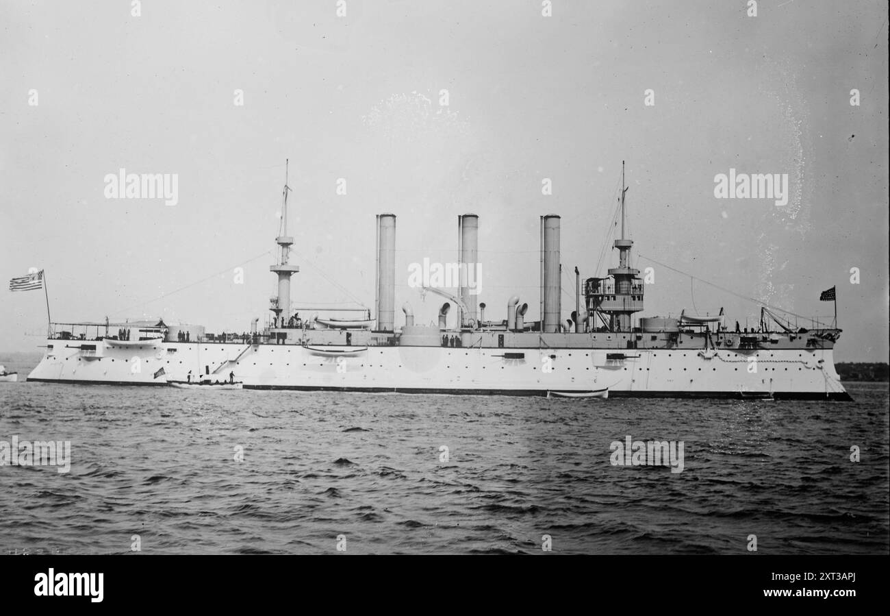 USS BROOKLYN, between c1915 and c1920. Shows the USS Brooklyn (CA-3), a ...