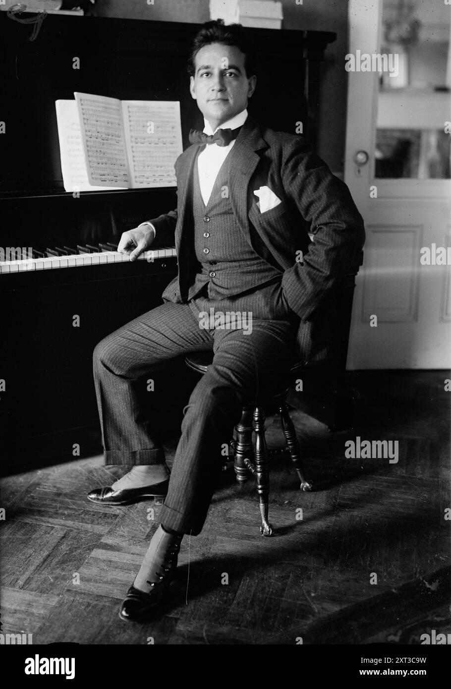 H. Lazaro, 1917. Shows Catalan-Spanish opera singer Hipo´lito La´zaro ...