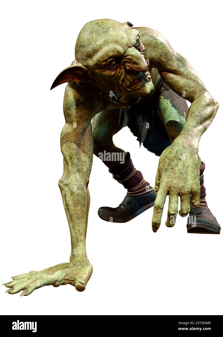 3D rendering of a fairy tale creature hobgoblin isolated on white ...