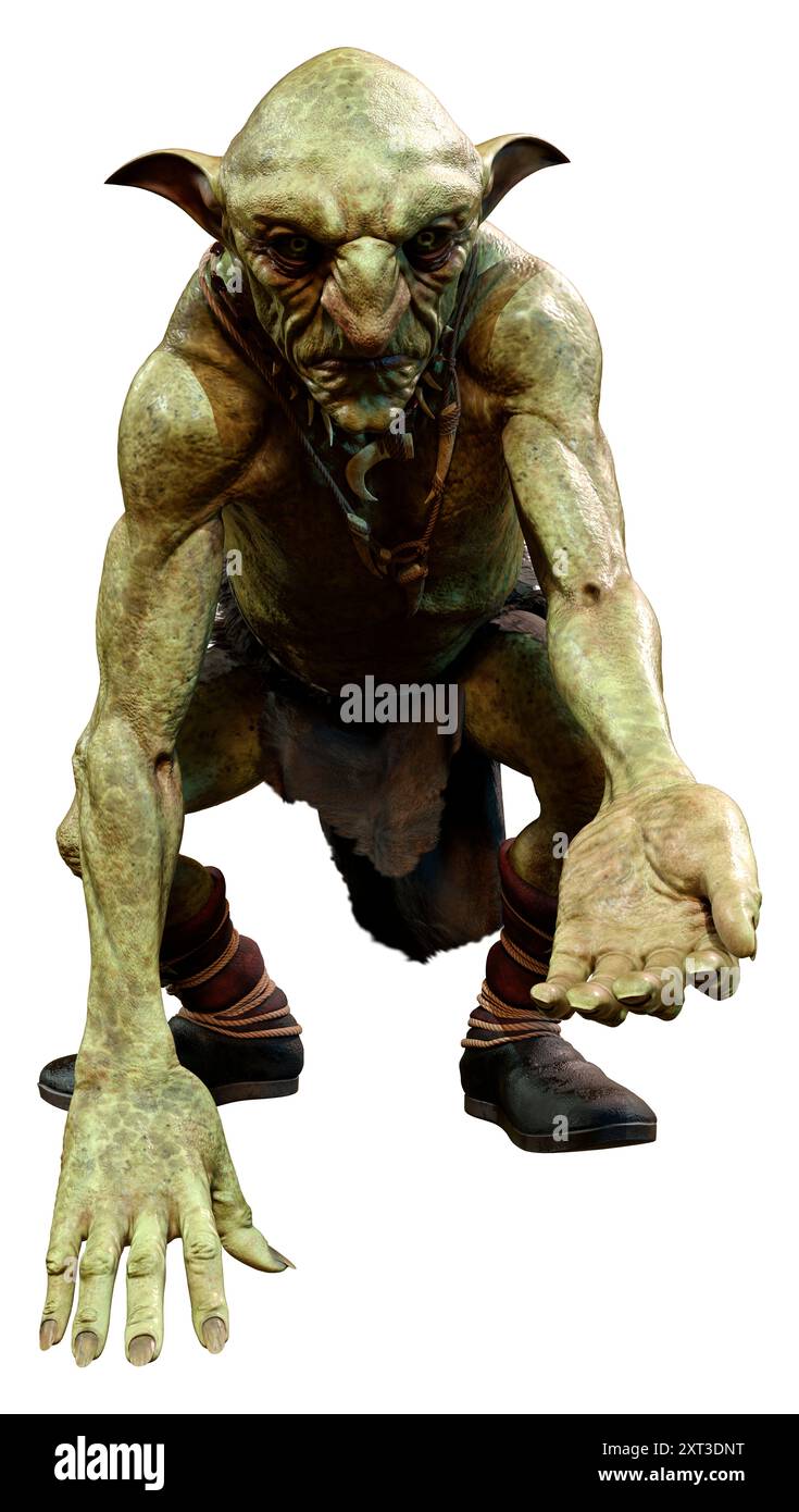 3D rendering of a fairy tale creature hobgoblin isolated on white ...