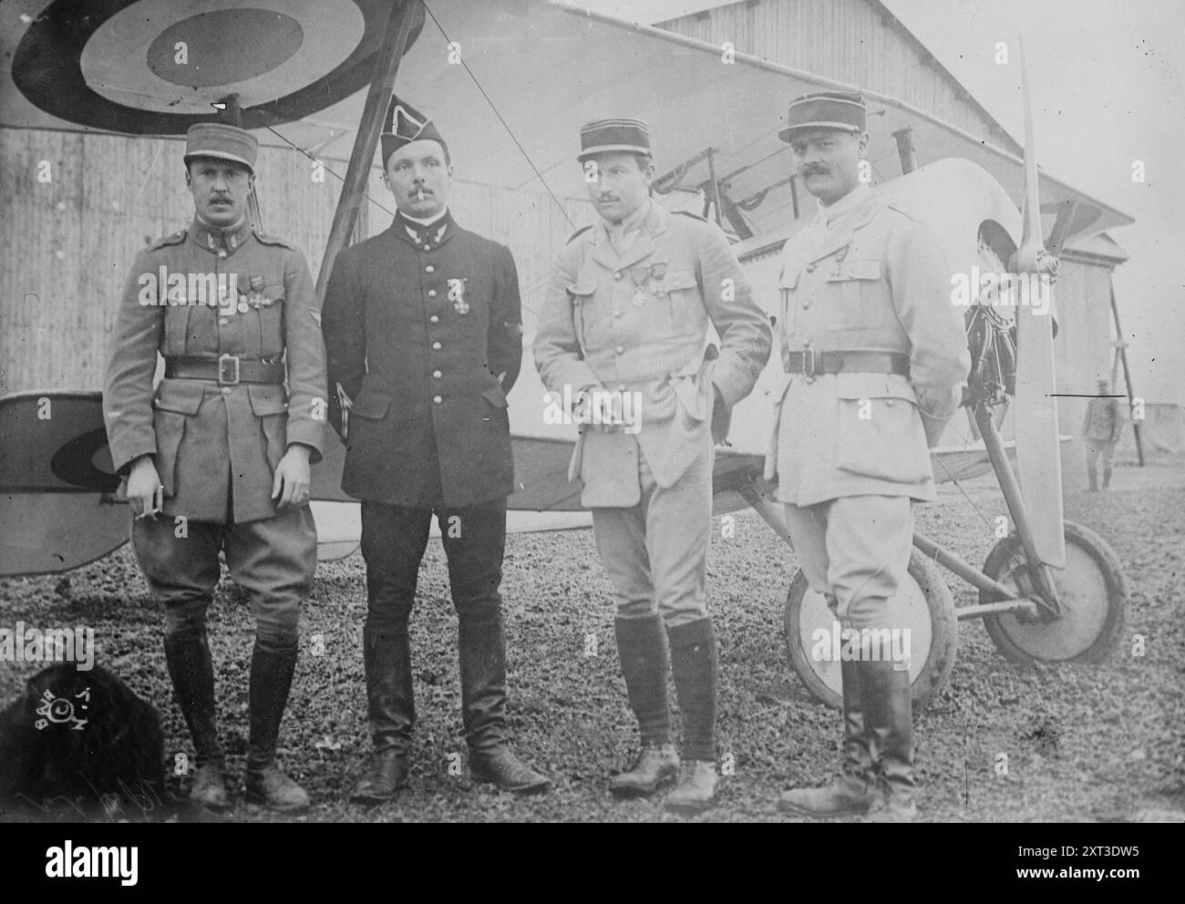 Elliott Cowdin, Lt. Delage, Capt. Thenault, Wm. Thaw, between c1915 and ...