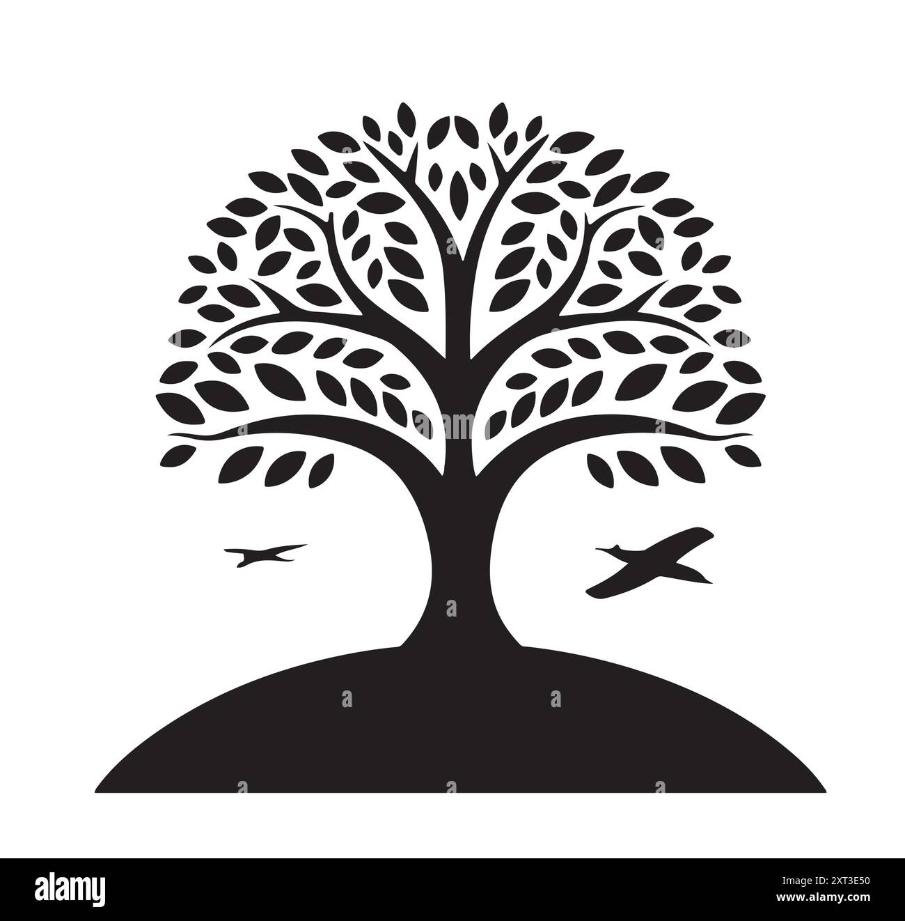 Arbor tree logo mark design. Organic nature icon. Natural plant emblem. Tree of life symbol ...