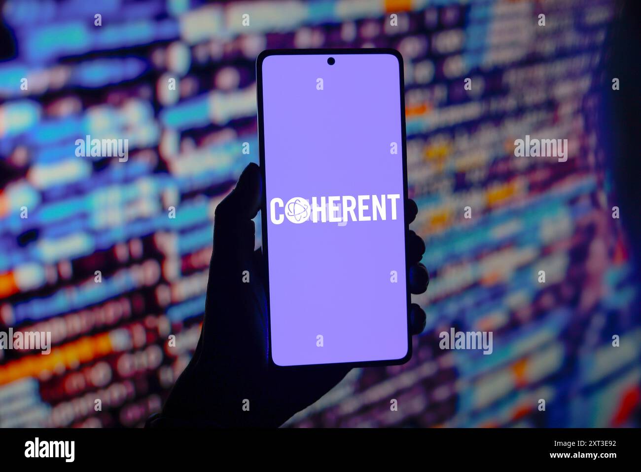 In this photo illustration, the Coherent Corporation logo is displayed ...