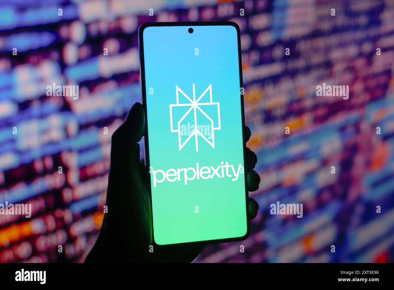 In this photo illustration, the Perplexity AI logo is displayed on a ...