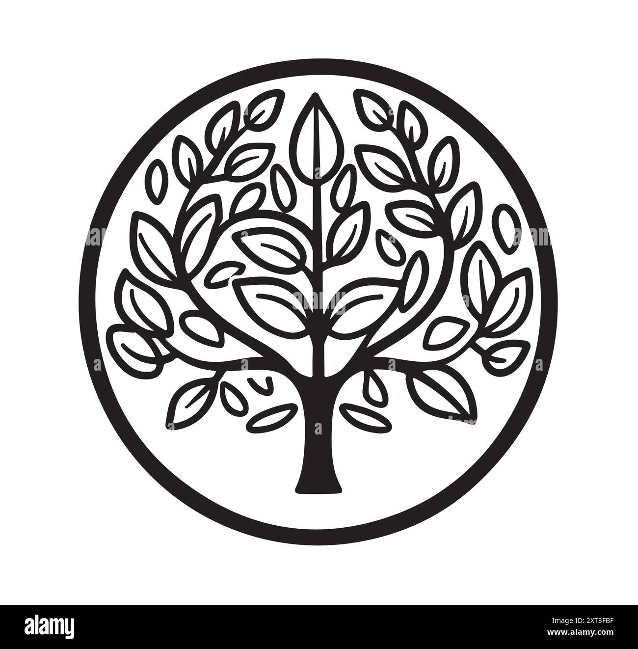 Arbor tree logo mark design. Organic nature icon. Natural plant emblem. Tree of life symbol ...