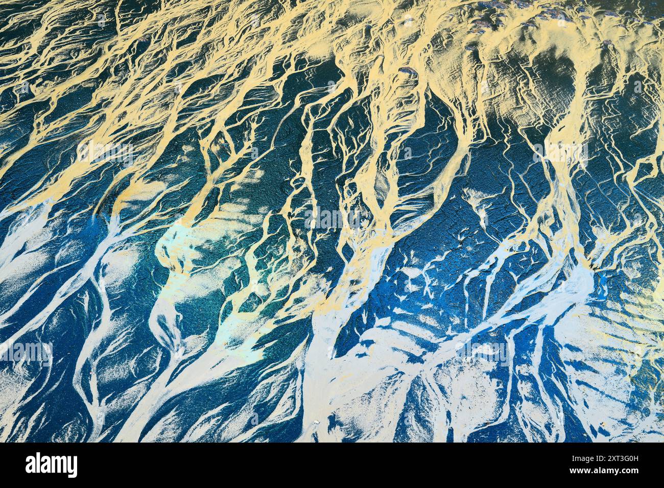 A vibrant depiction of an abstract coastal cliff, showcasing intricate ...