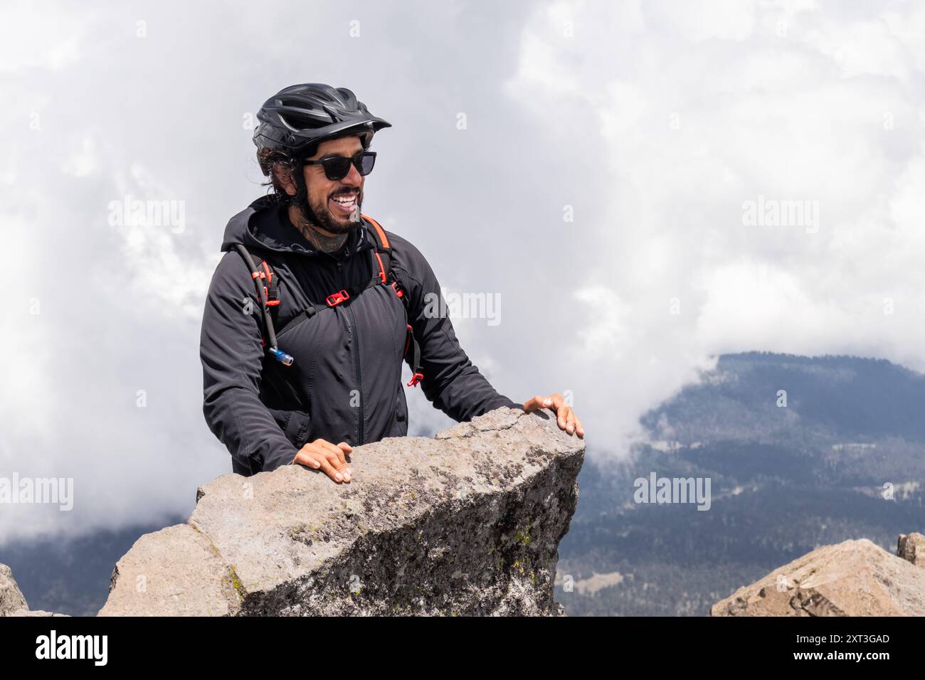 Smiling climber in safety hi-res stock photography and images - Alamy