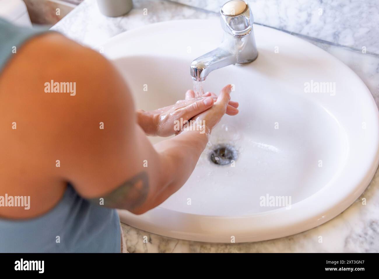 Hand tap tattoo hi-res stock photography and images - Alamy
