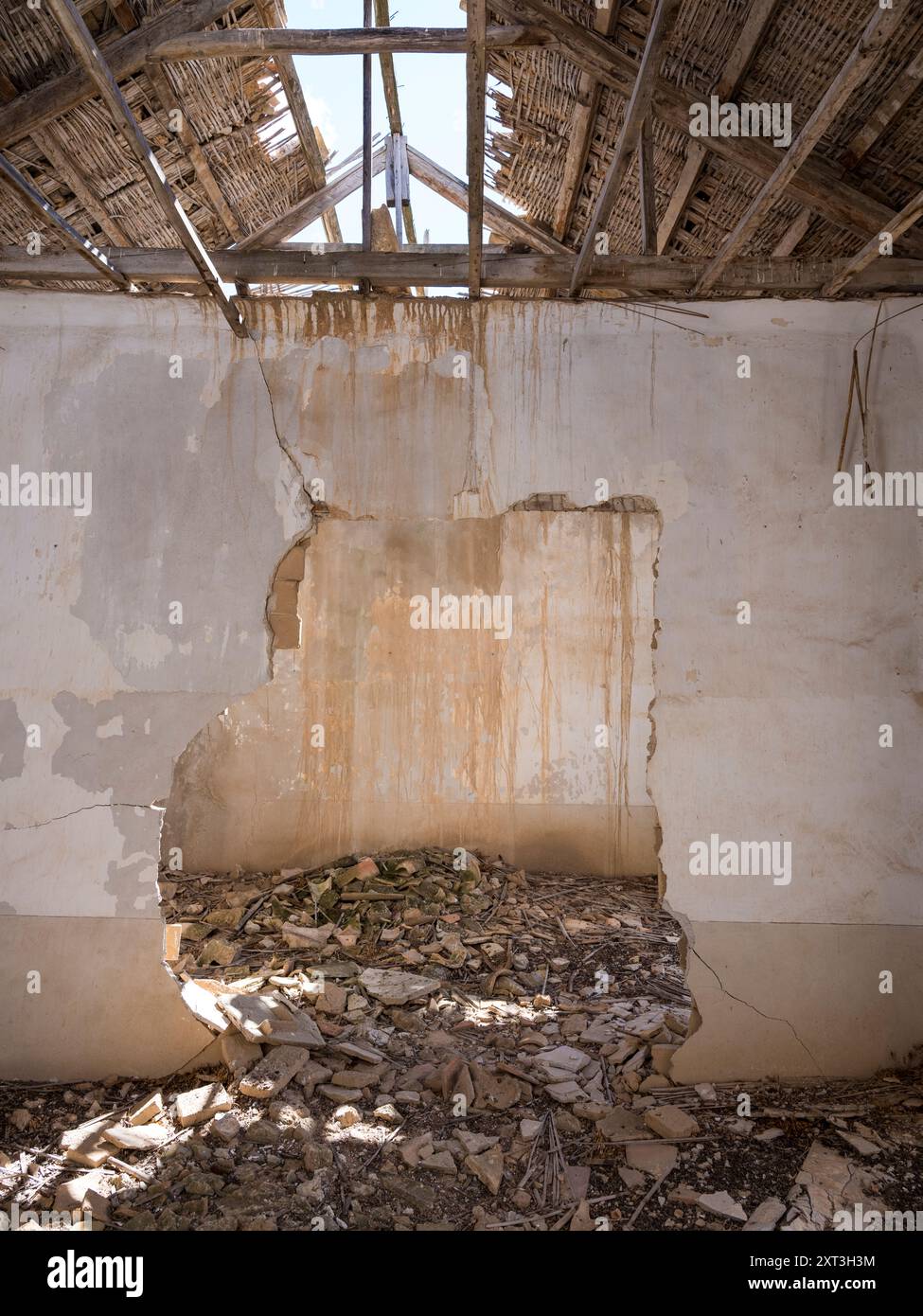 An image showcasing the dilapidated interior of an abandoned building ...