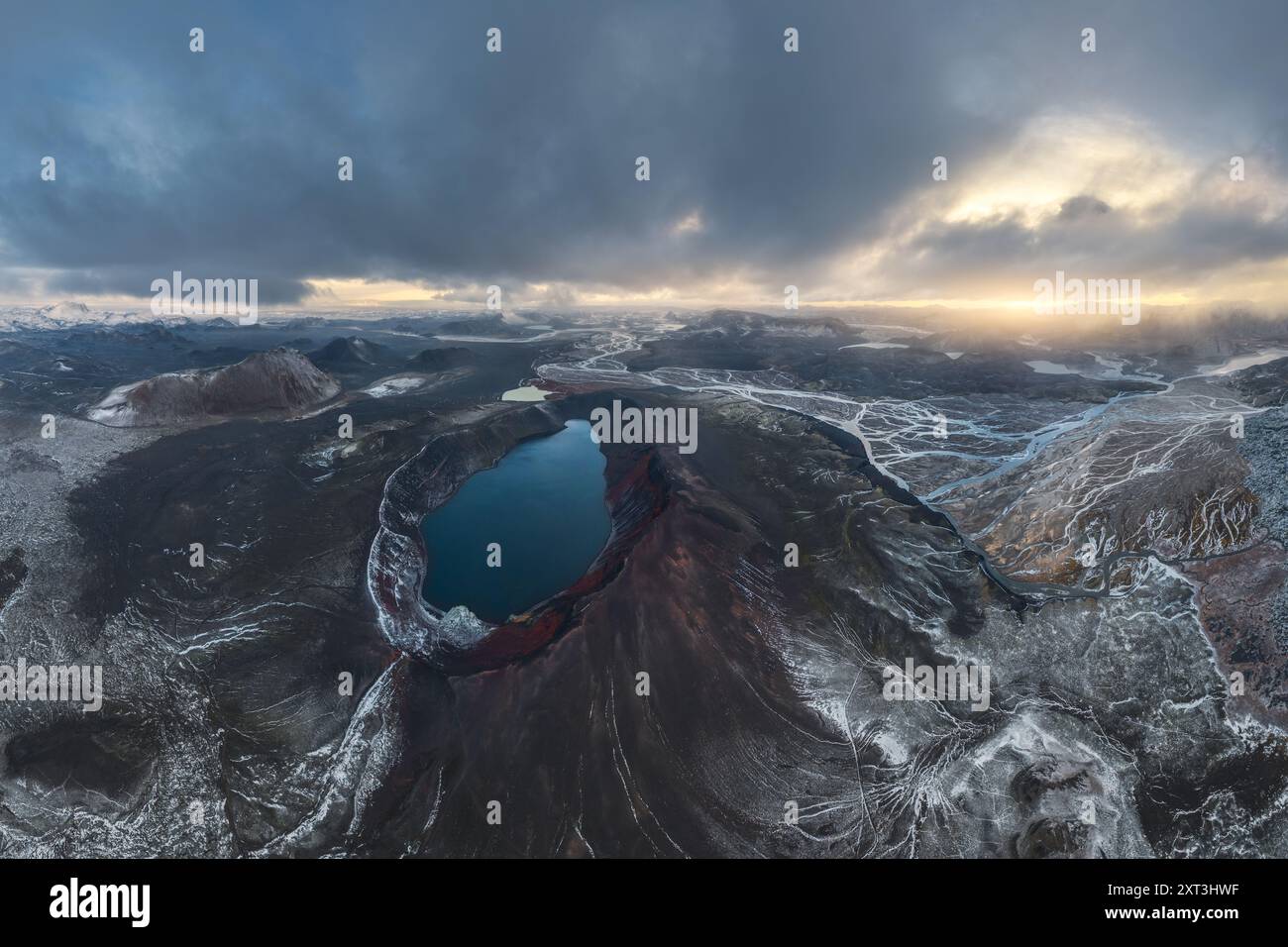 Drone capturing breathtaking beauty iceland hi-res stock photography ...