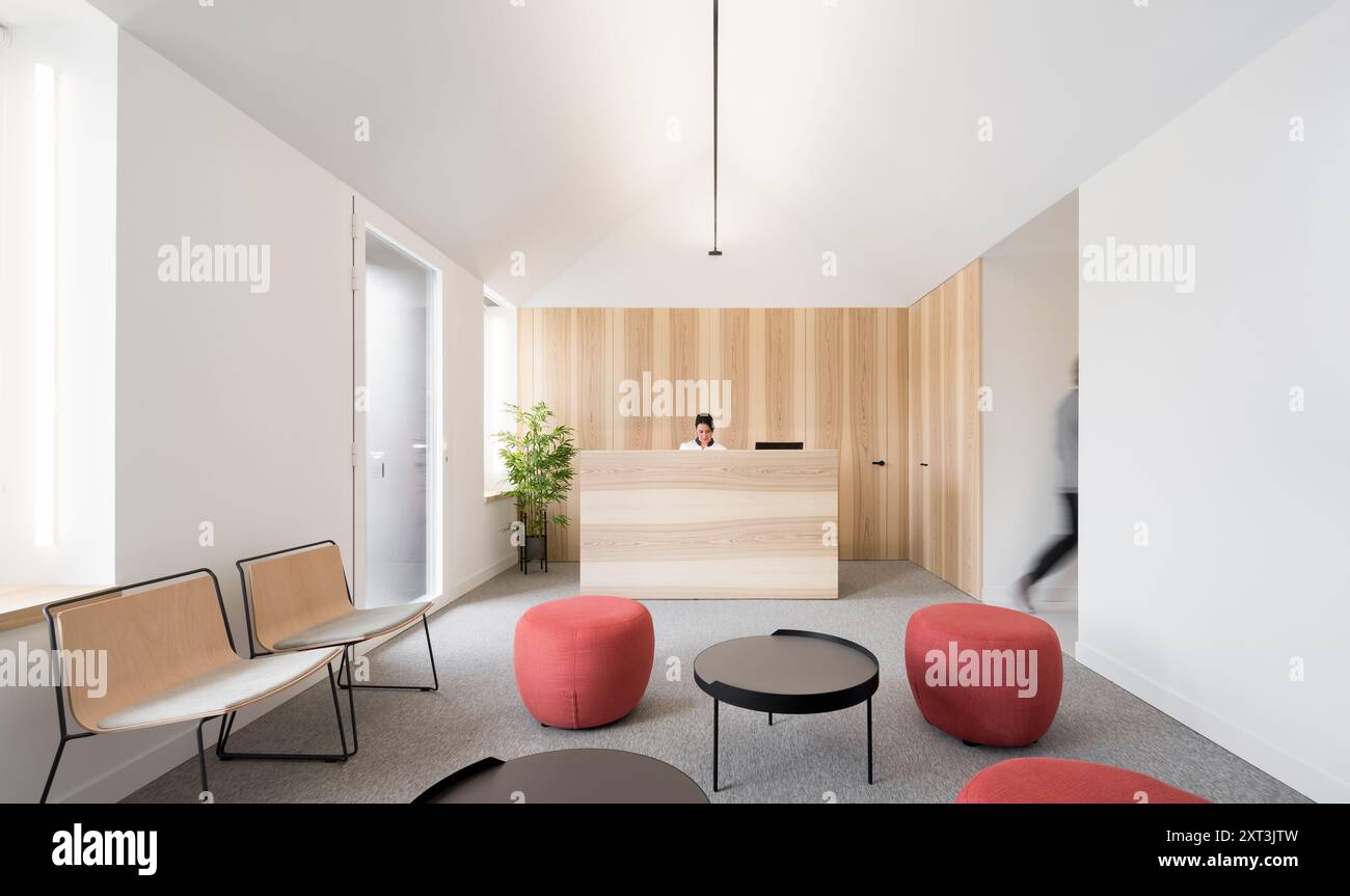 A welcoming and bright dental clinic that features a minimalist design ...