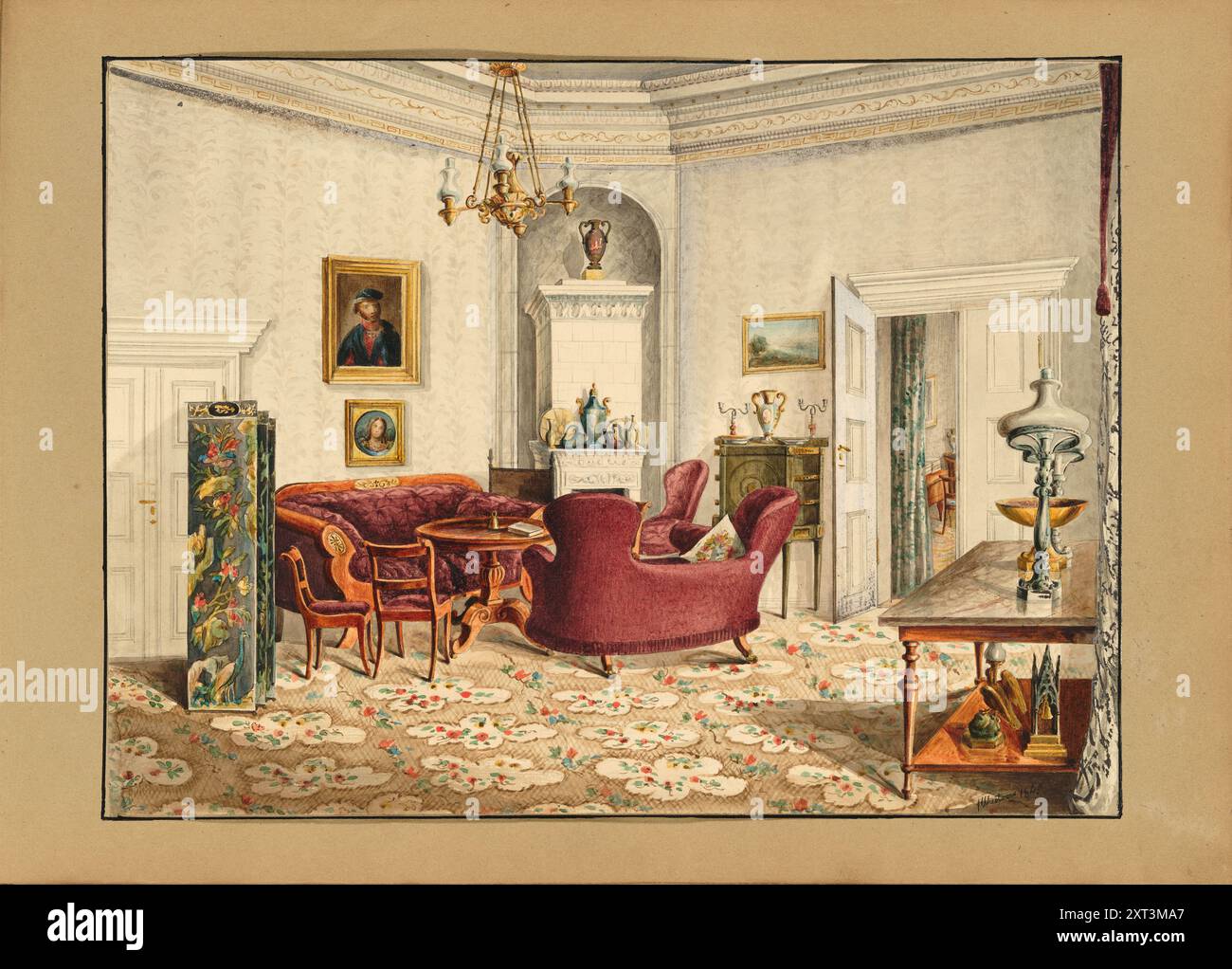 The Radziwill Palace in Berlin. Salon of Princess Wanda Czartoryska ...