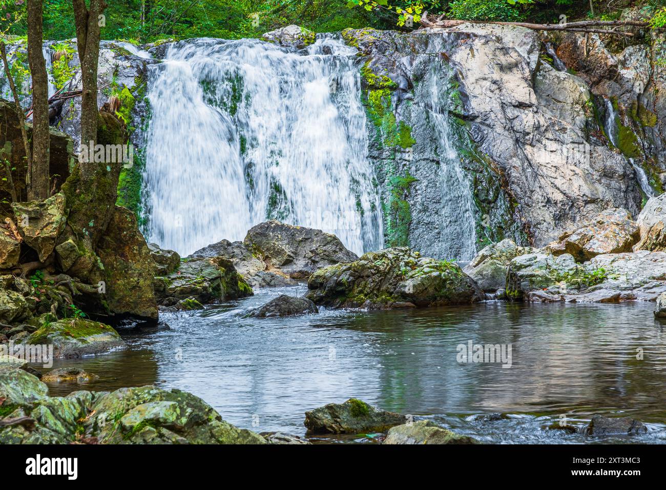 Kelley Falls is a slide waterfall that is nestled in the mountains of ...