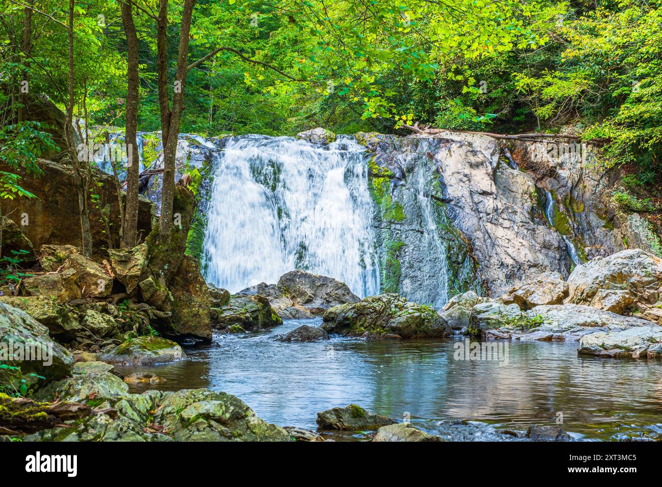Kelley Falls is a slide waterfall that is nestled in the mountains of ...