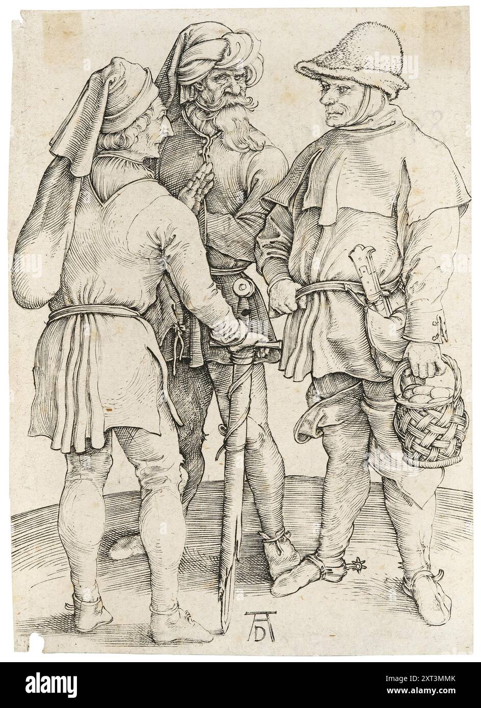 Three peasants in conversation, 1497. Found in the Collection of the ...