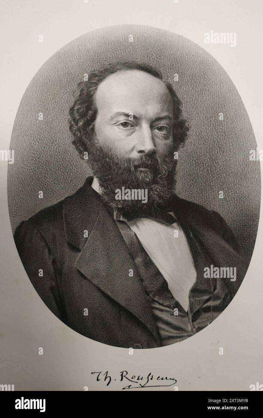 Portrait of Theodore Rousseau (1812-1867), . Found in the Collection of ...