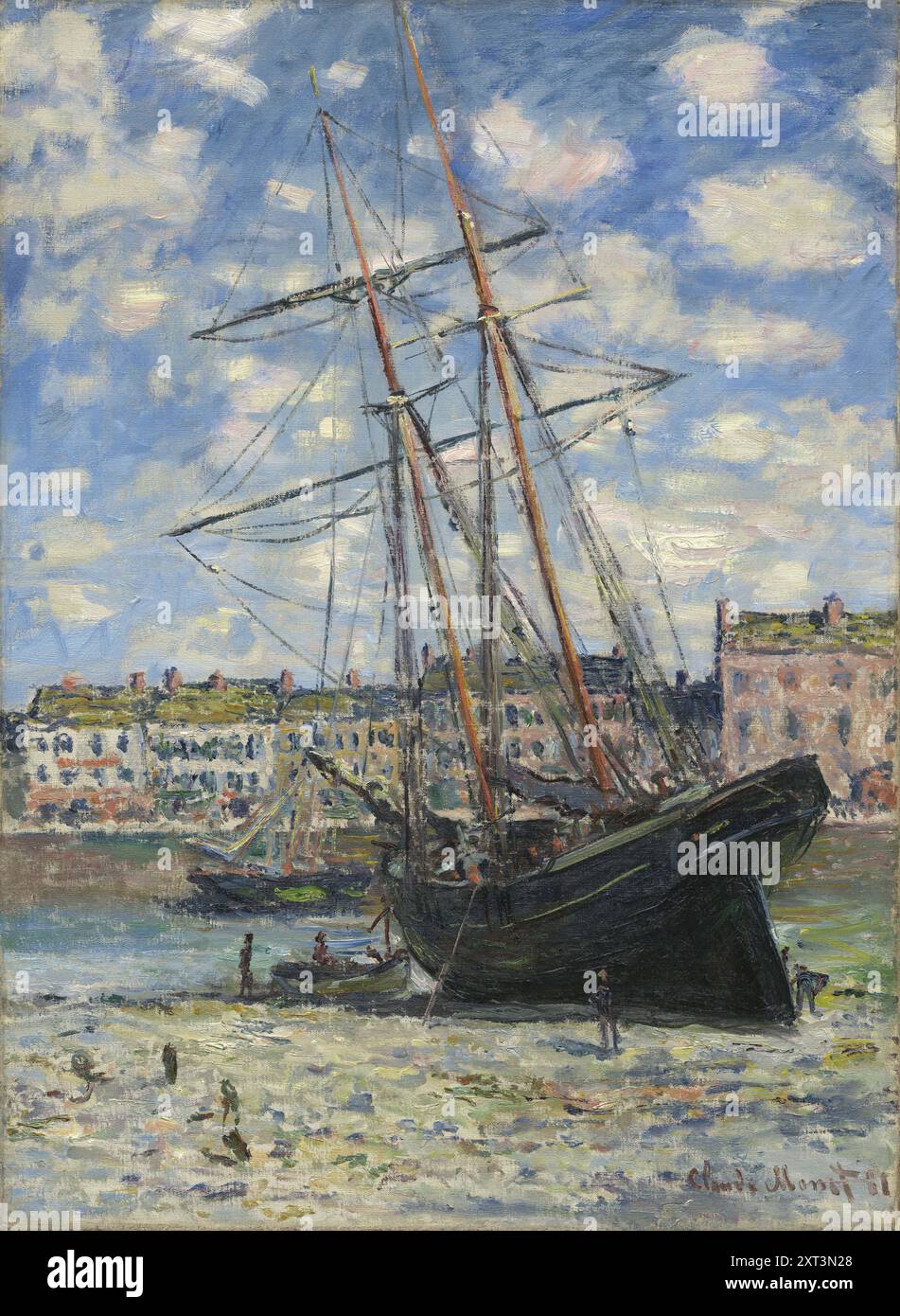 Boat lying at low tide, 1881. Found in the Collection of the Fuji Art ...