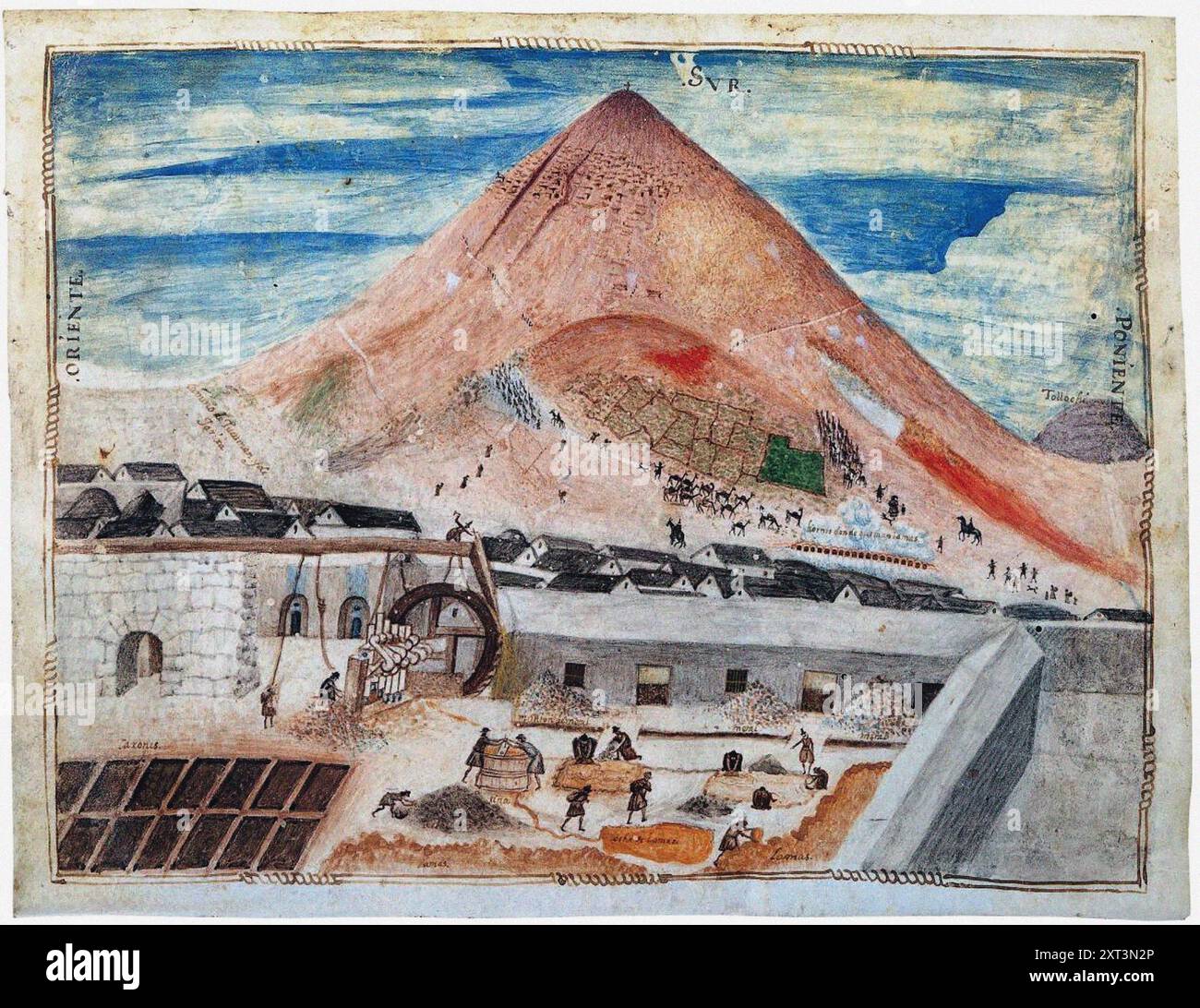 The Silver Mine at Potosí, c1585. Found in the Collection of the The ...