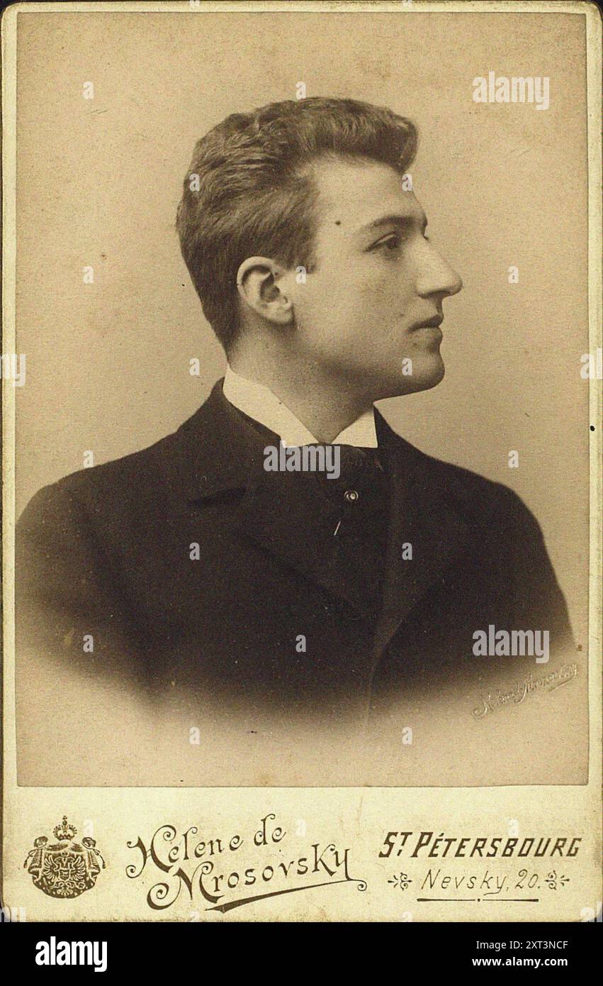 Portrait of the actor Yuri Yuryev (1872-1948), Early 1890s. Found in ...