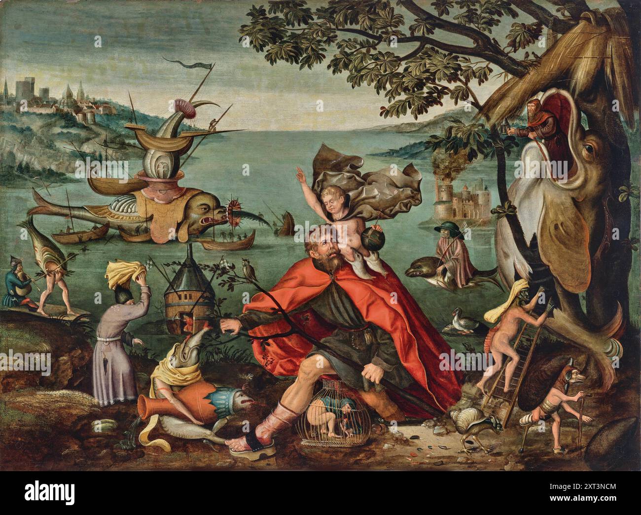 Saint Christopher Carrying the Christ Child through a Sinful World ...