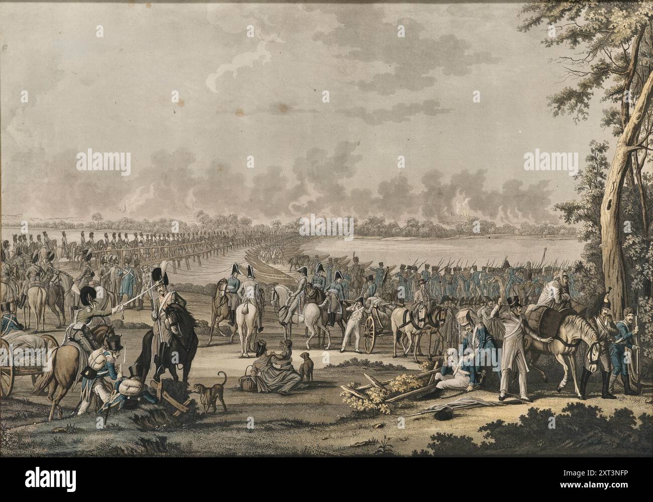 Bavarian troops under General Karl Philipp von Wrede Crossing the ...