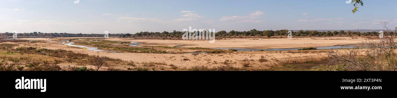 South Africa, Kruger National Park, Letaba River from Letaba rest camp ...