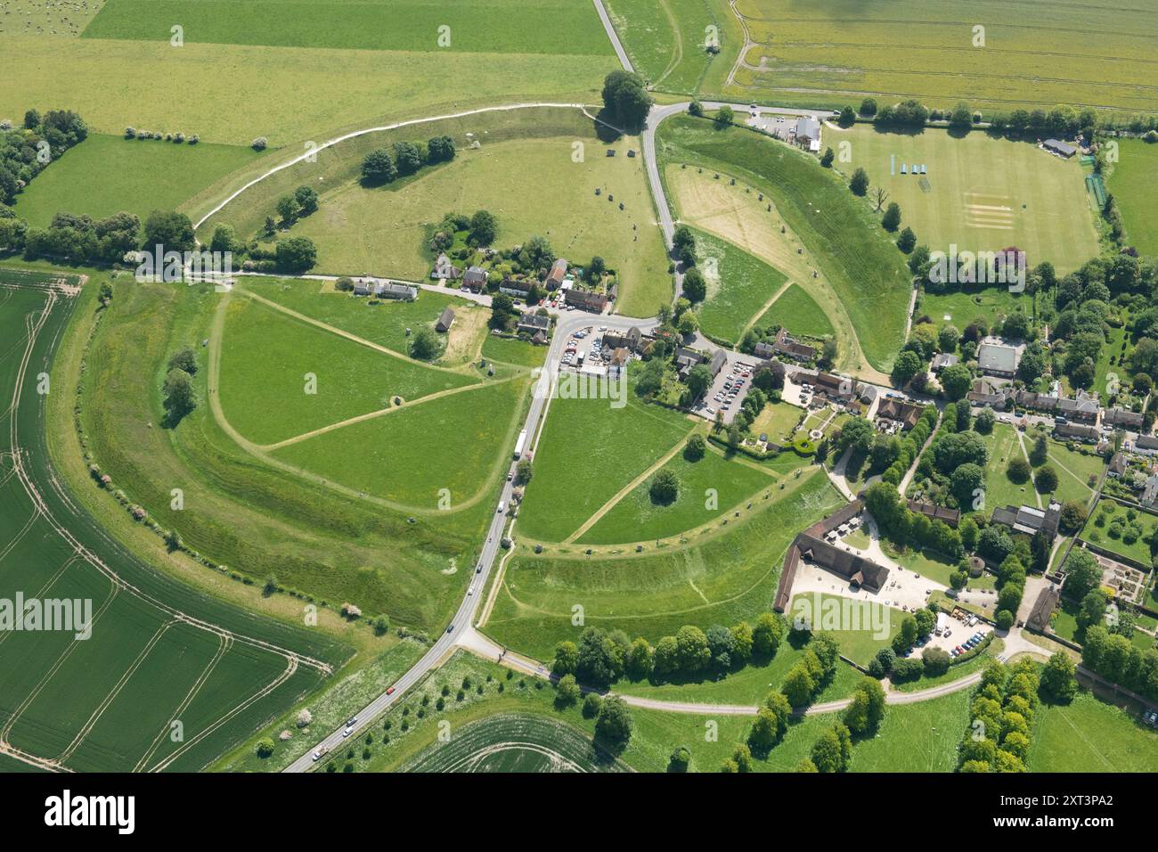 The large Neolithic henge enclosure at Avebury, Wiltshire, 2023. The ...