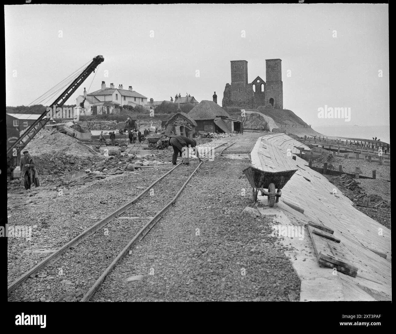 Reculver, Herne Bay, Canterbury, Kent, 1953. General view during ...