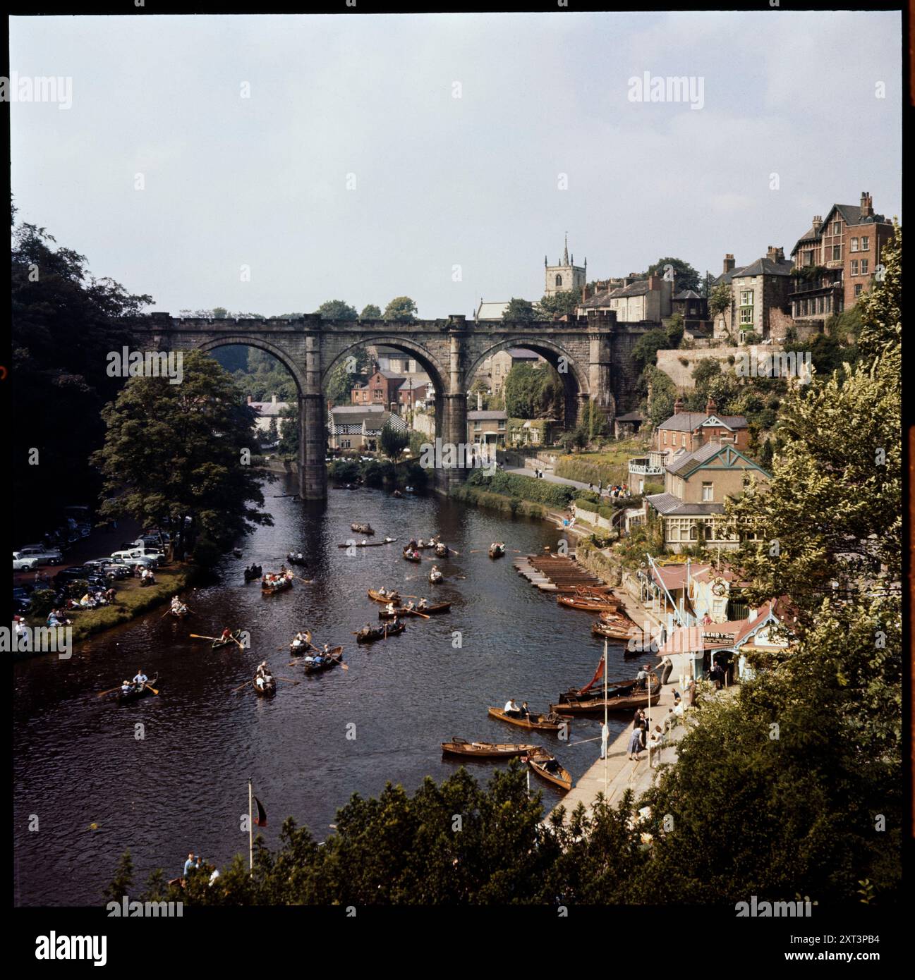 Knaresborough Viaduct, Knaresborough, Harrogate, North Yorkshire, 1950 ...