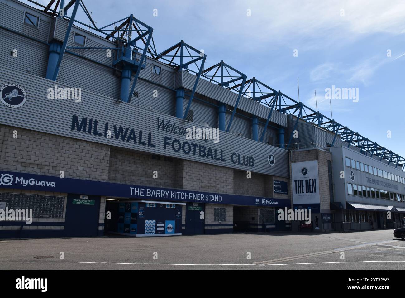 Millwall Football Club - Front Entrance Welcome Stock Photo - Alamy