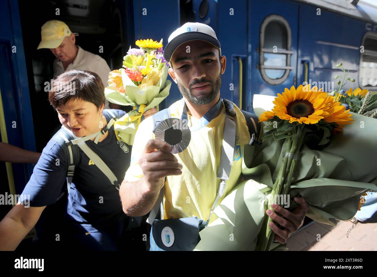 KYIV, UKRAINE - AUGUST 13, 2024 - Ukrainian wrestler Parviz Nasibov, a ...