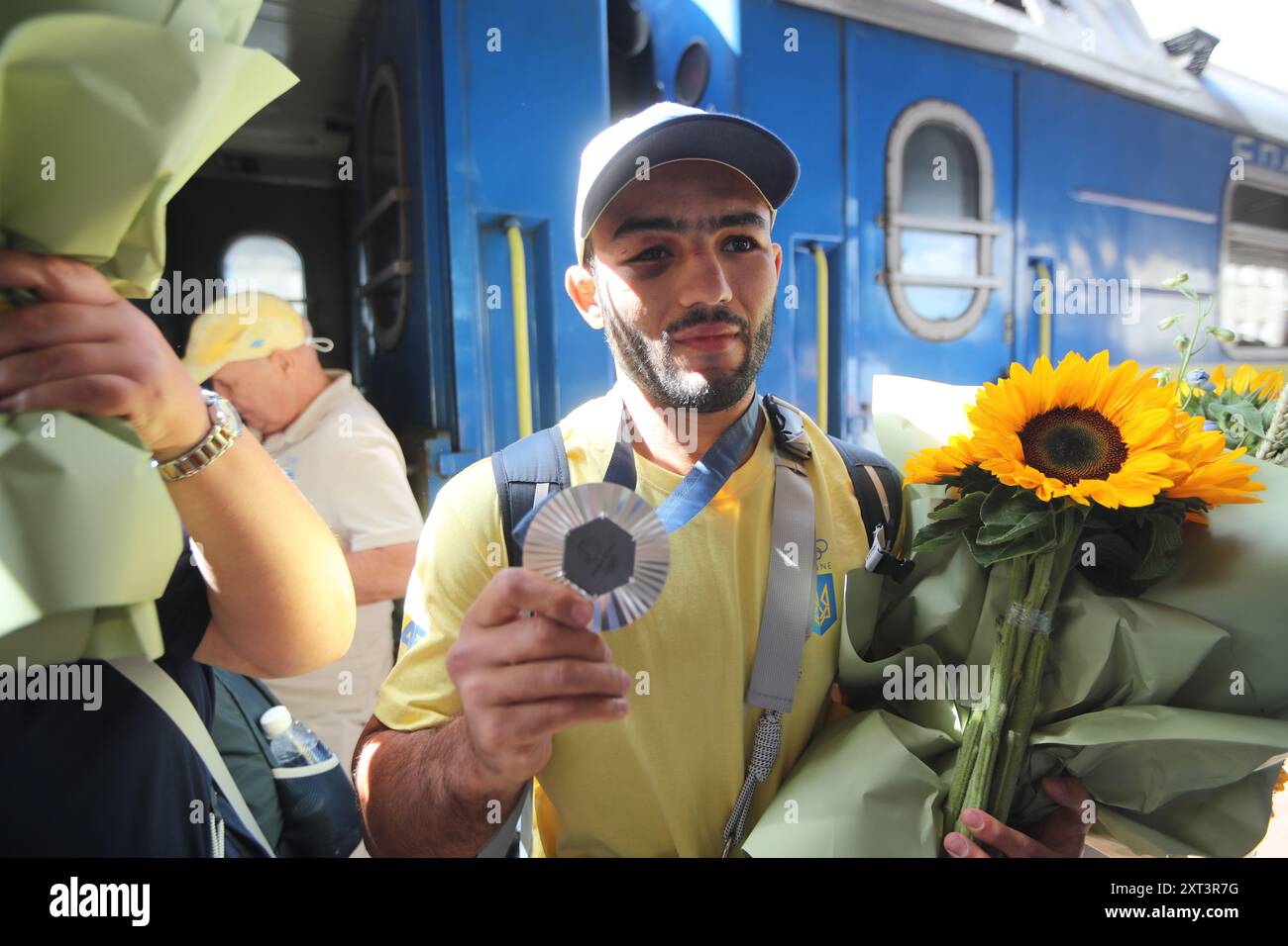 KYIV, UKRAINE - AUGUST 13, 2024 - Ukrainian wrestler Parviz Nasibov, a ...