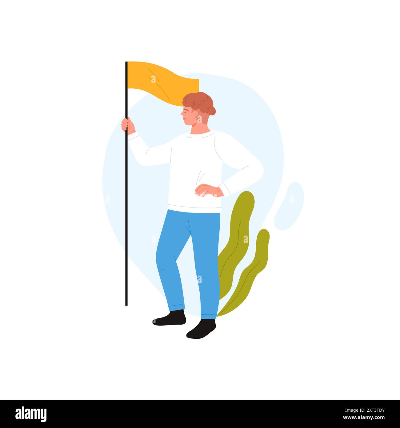 ENTJ MBTI type of personality, creative extrovert holding pioneer flag ...