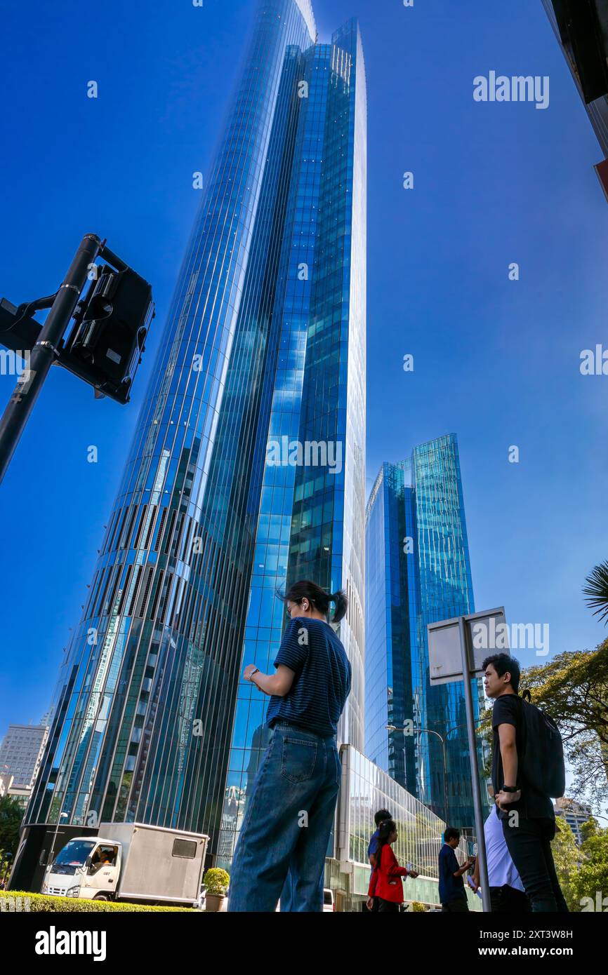 Makati city landscape, buildings, architecture and skyline around Ayala ...