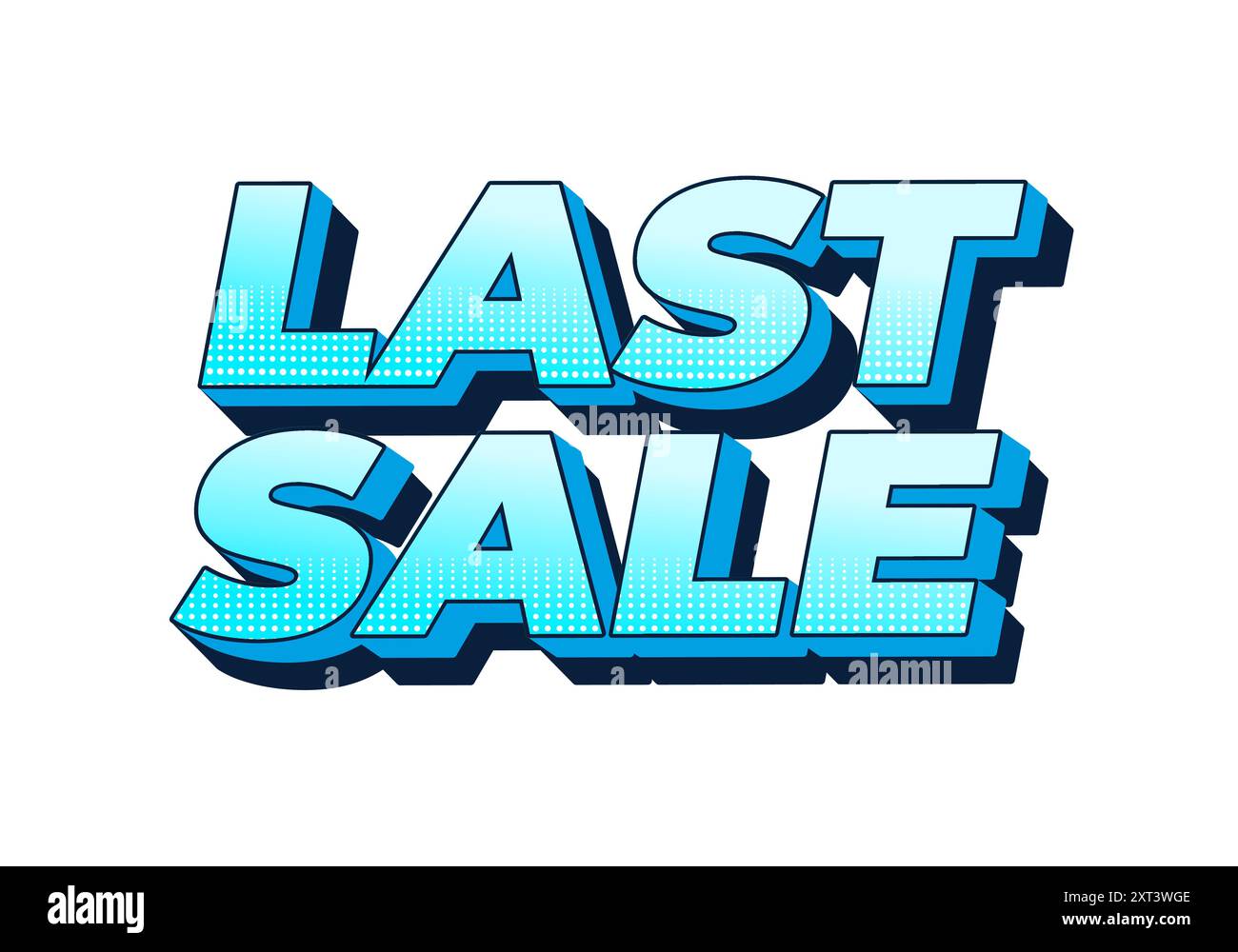 Last sale. Text effect design for ads purpose in 3D style Stock Vector ...