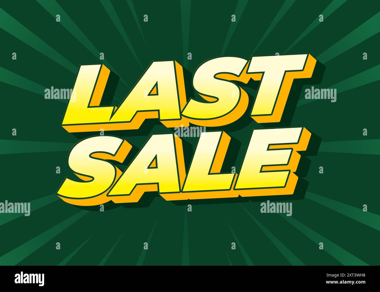 Last sale. Text effect design for ads purpose in 3D style Stock Vector ...