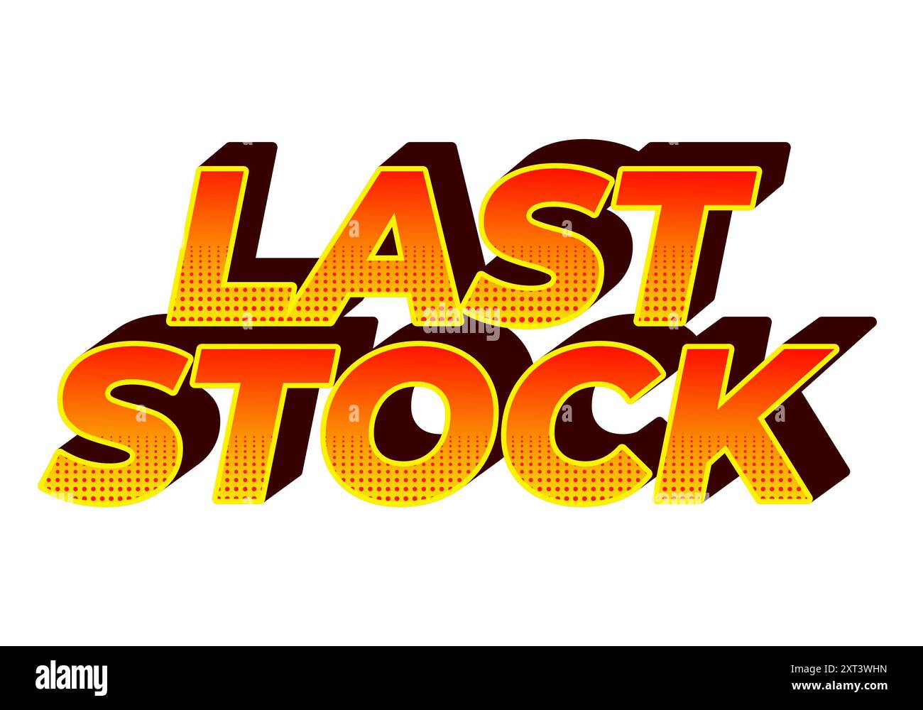 Last stock. Text effect design for ads purpose in 3D style Stock Vector ...