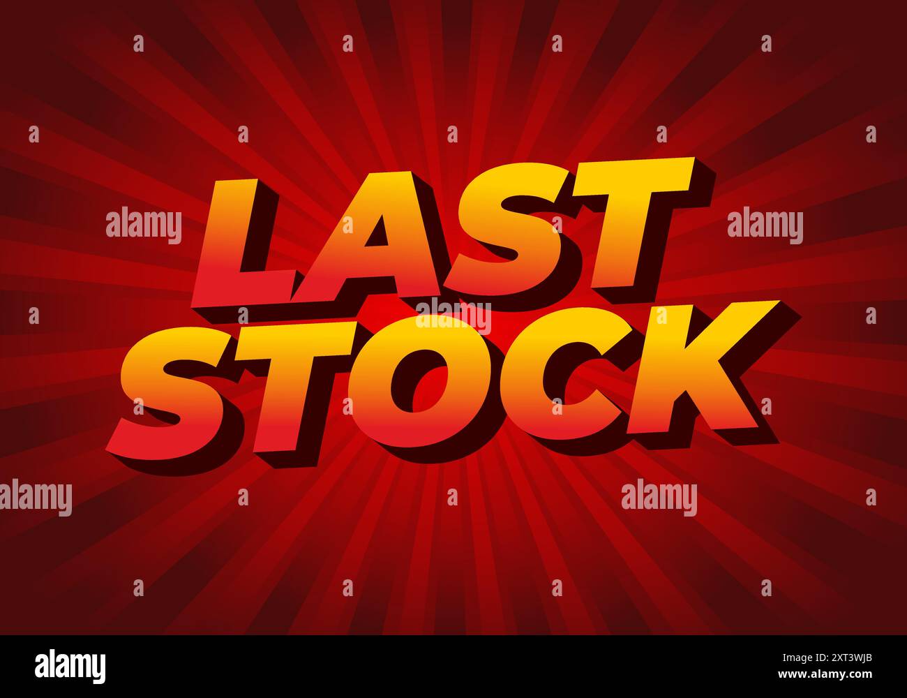 Last stock. Text effect design for ads purpose in 3D style Stock Vector ...
