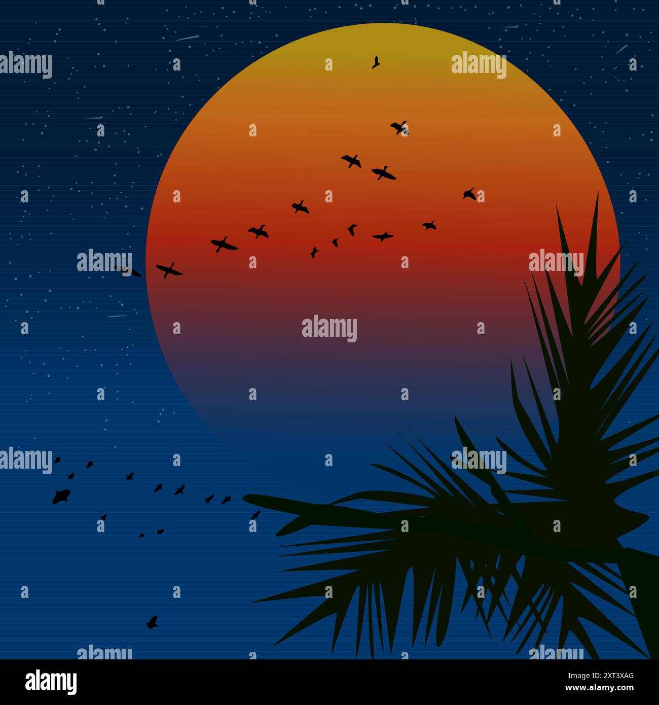 Dusk and seaside Stock Vector Images - Alamy