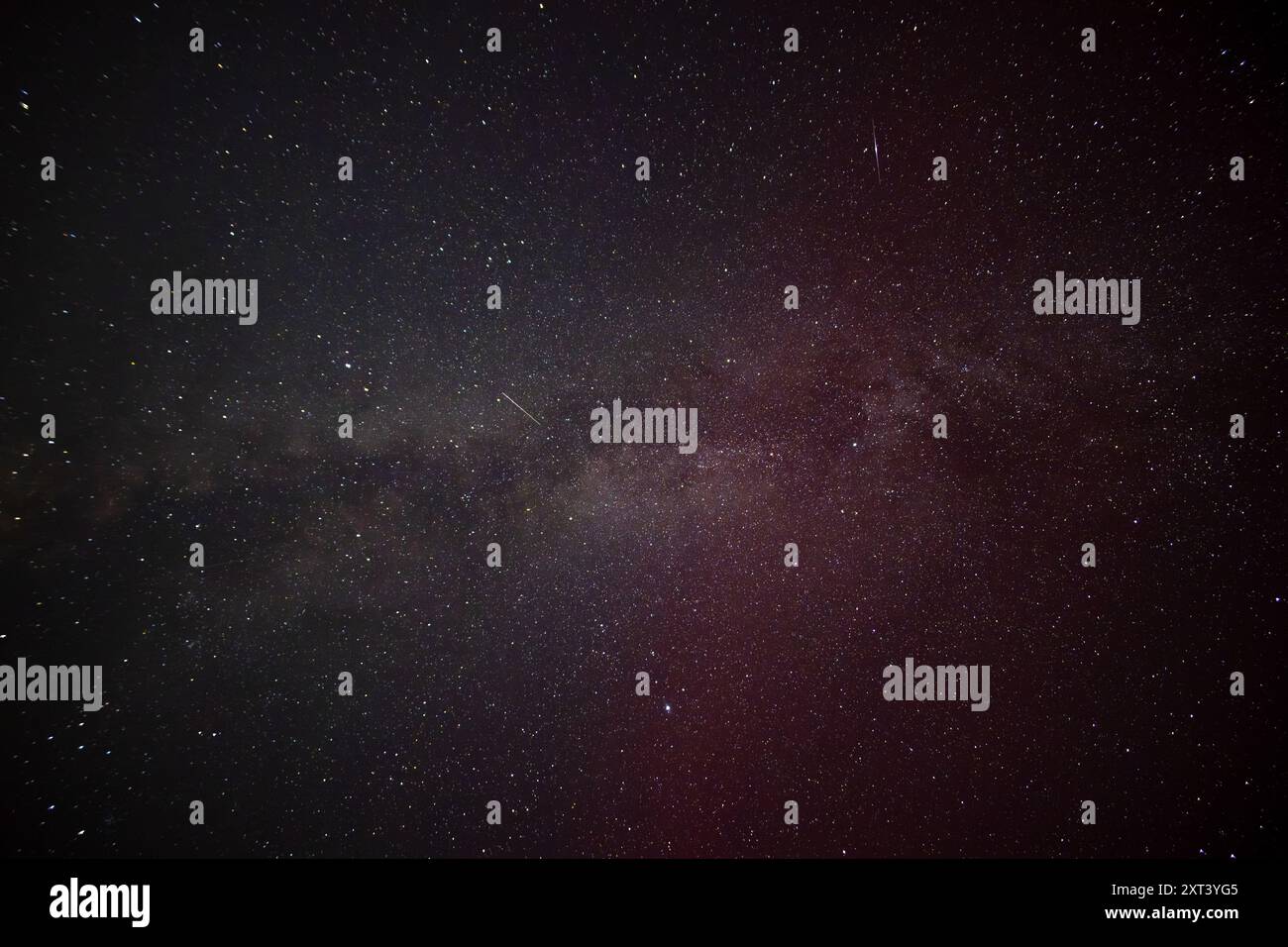 Milky way with shooting stars Stock Photo - Alamy