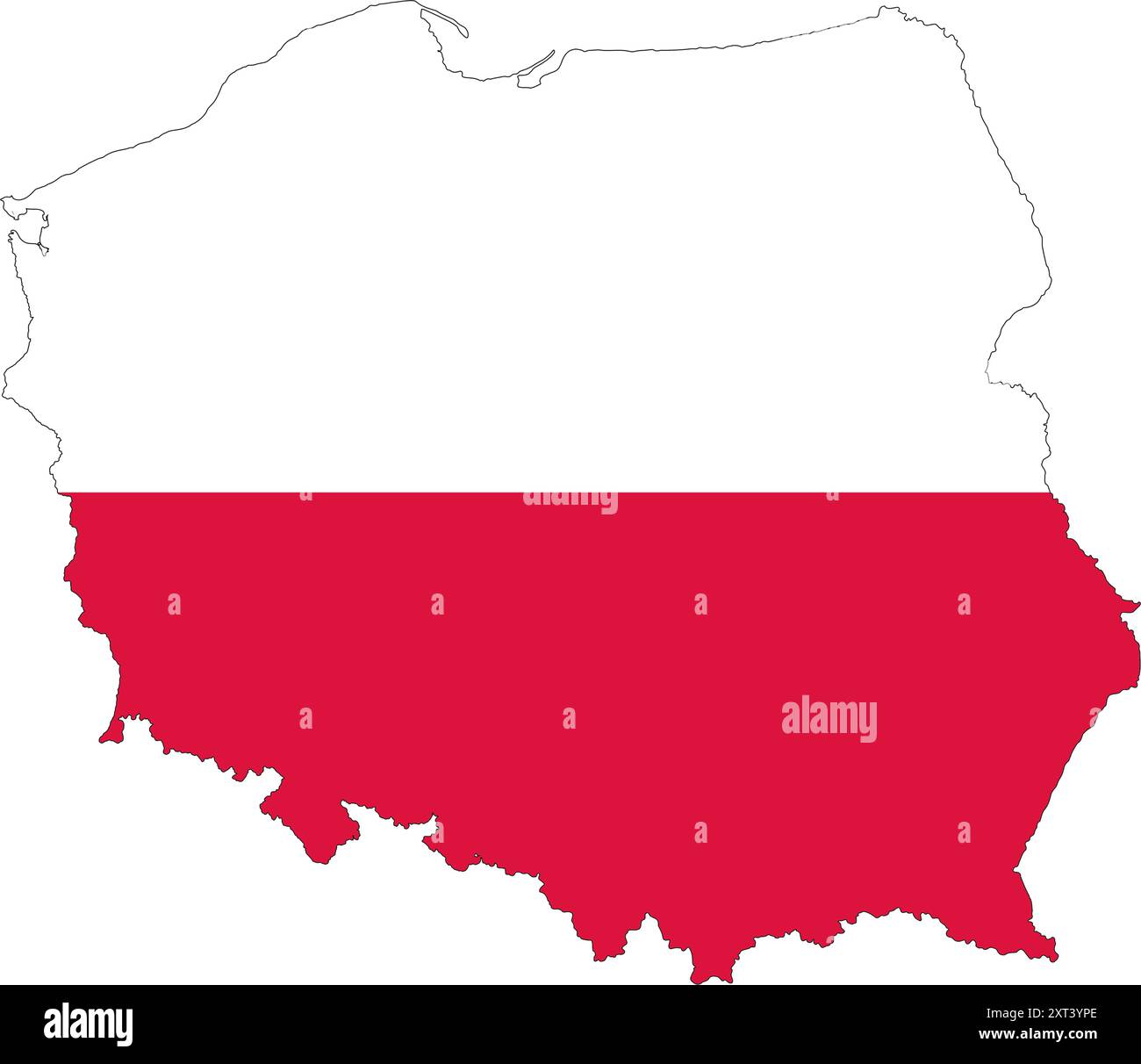 Poland flag map contour vector illustration Stock Vector Image & Art ...