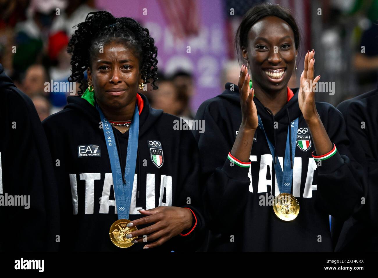 Myriam Fatime Sylla and Paola Ogechi Egonu of Italy celebrate at the ...
