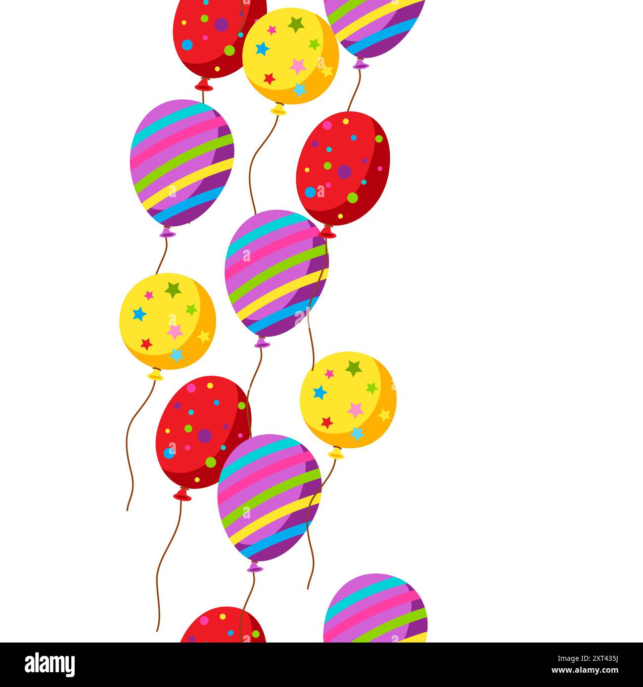 Color balloons pattern. Happy Birthday and party illustration Stock Vector Image & Art - Alamy
