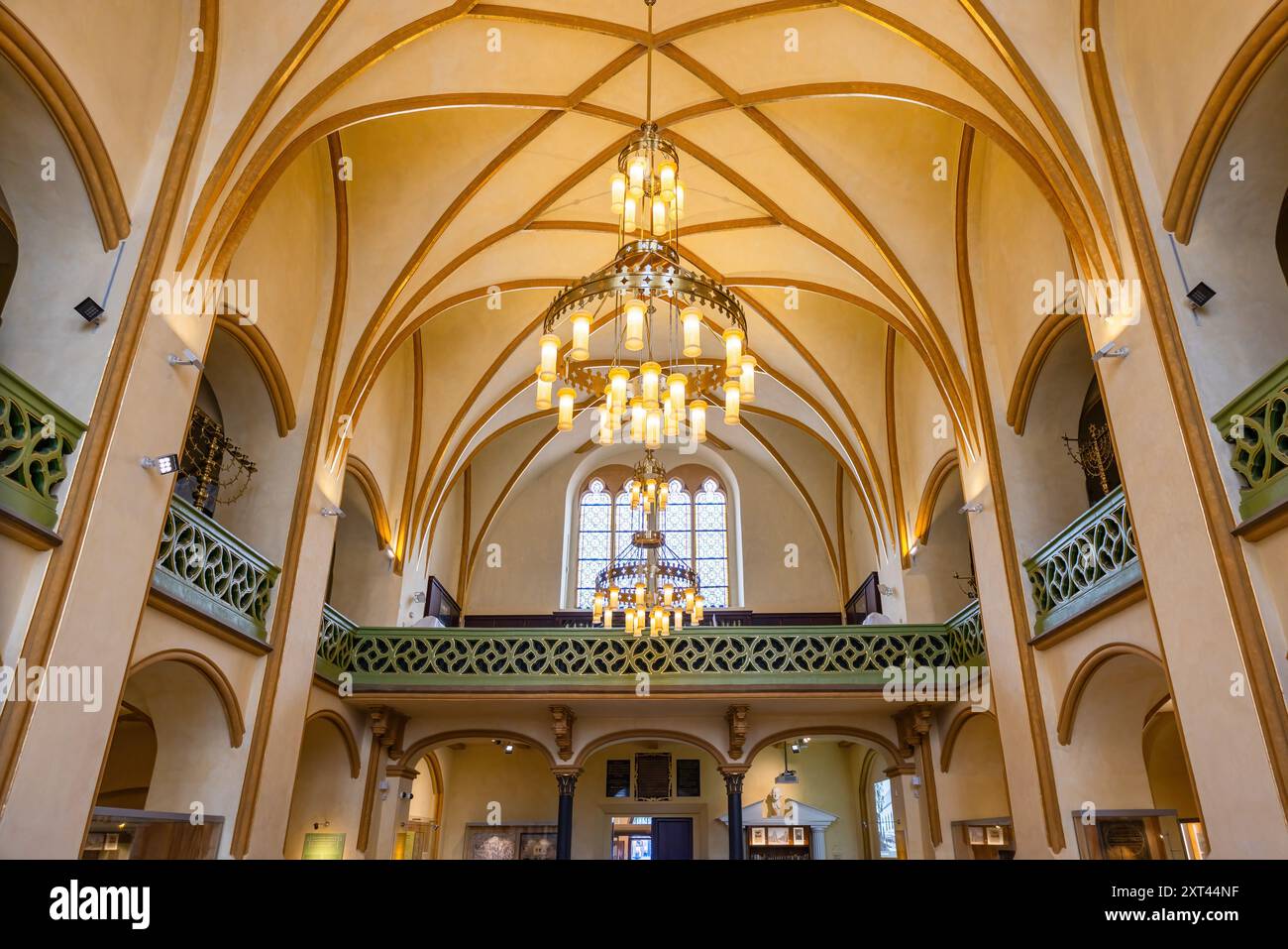 Prague, Czech Republic - May 27, 2024: Inside of Maisel Synagogue, a ...